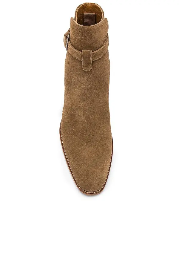 Saint Laurent Suede Wyatt Jodhpur Boots - Light Cigar | Editorialist